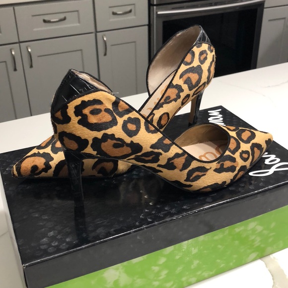 Sam Edelman | Shoes | Sam Edelman Leopard Print Dorsay Pumps | Poshmark